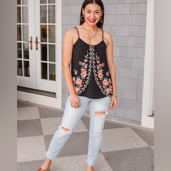 Savanna Jane | Tops | Savanna Jane Embroidered Layered Tank Sleeveless ...